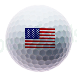 Personalised American Flag Golf Balls, 12 ball pack at Best4Balls