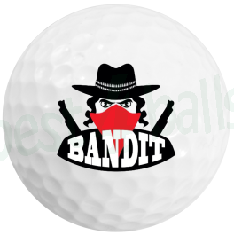 Personalised Cartoon Bandit Golf Balls, 12 ball pack at Best4Balls