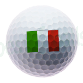 Personalised Italian Flag Golf Balls, 12 ball pack at Best4Balls