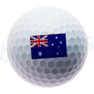 Personalised Australian Flag Golf Balls, 12 ball pack at Best4Balls