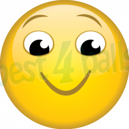 Personalised Chuffed Face Emoticon Golf Balls, 12 ball pack at Best4Balls