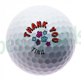 Personalised Thank You Golf balls, 12 ball pack at Best4Balls