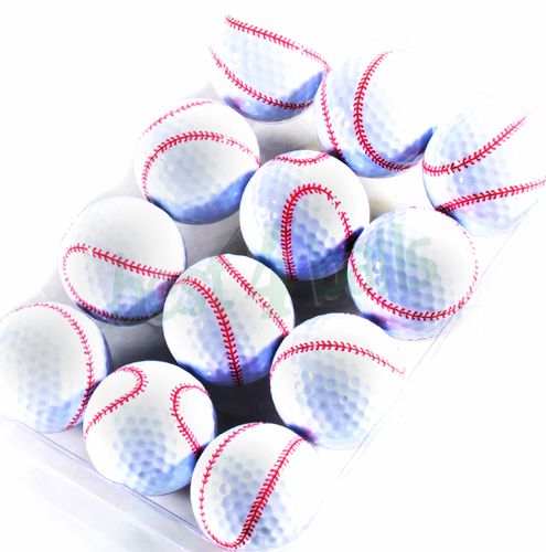 Novelty Baseball Golf Balls, 12 ball pack at Best4Balls