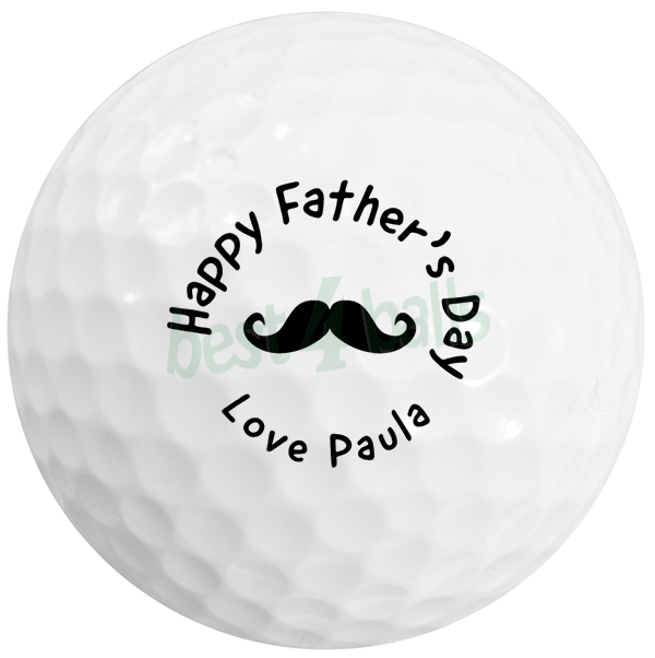 Personalised Happy Father's Day Golf Balls, 12 ball pack at Best4Balls