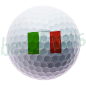 Personalised Italian Flag Golf Balls, 12 ball pack at Best4Balls