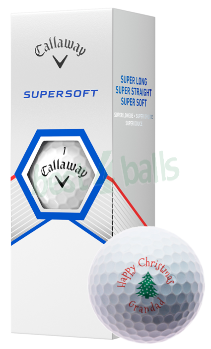 Personalised Callaway Supersoft Golf Balls sleeve, 3 ball pack at Best4Balls