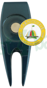 Personalised Square top Blue Pitchfork & marker, 10 pack at Best4Balls