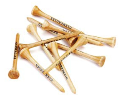 Printed Wooden Golf Tees - Natural