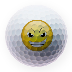 Determined Face Emoji Golf Balls