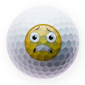 Scared Face Emoji Golf Balls
